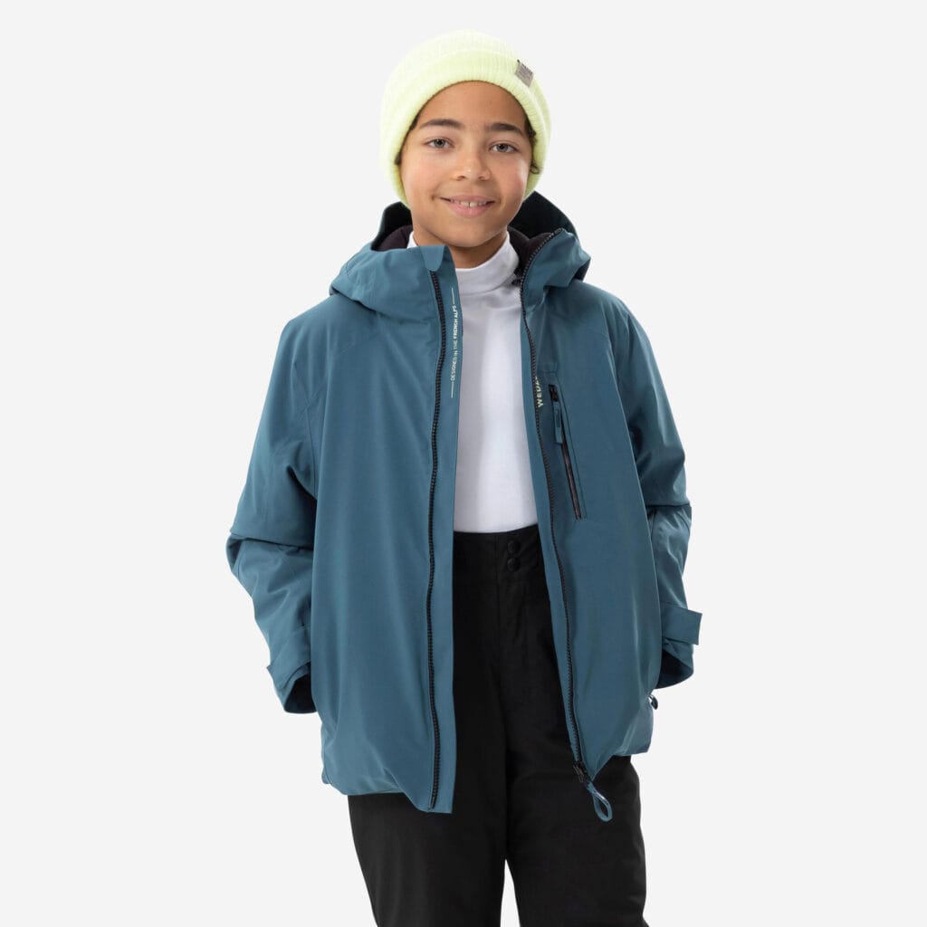 Kids' Warm And Waterproof Ski Jacket 550 - Blue - Ski Helmets UK