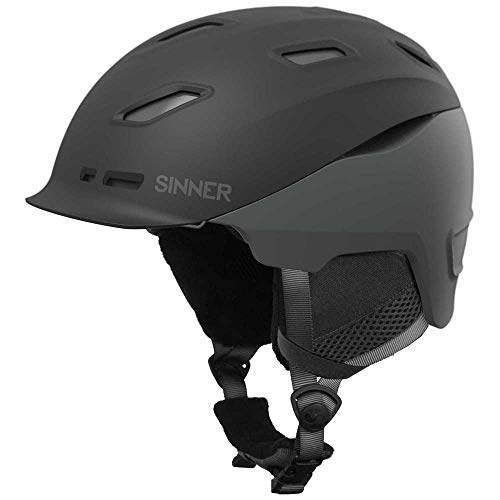 SINNER Moonstone Ski Snowboard Helmet Matte Black Grey Extra Large ...